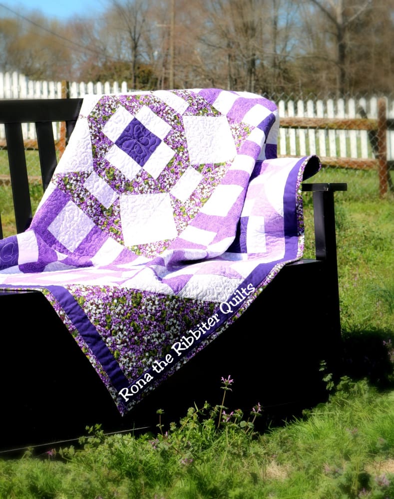 African Violet Quilt Pattern | Rona the Ribbiter