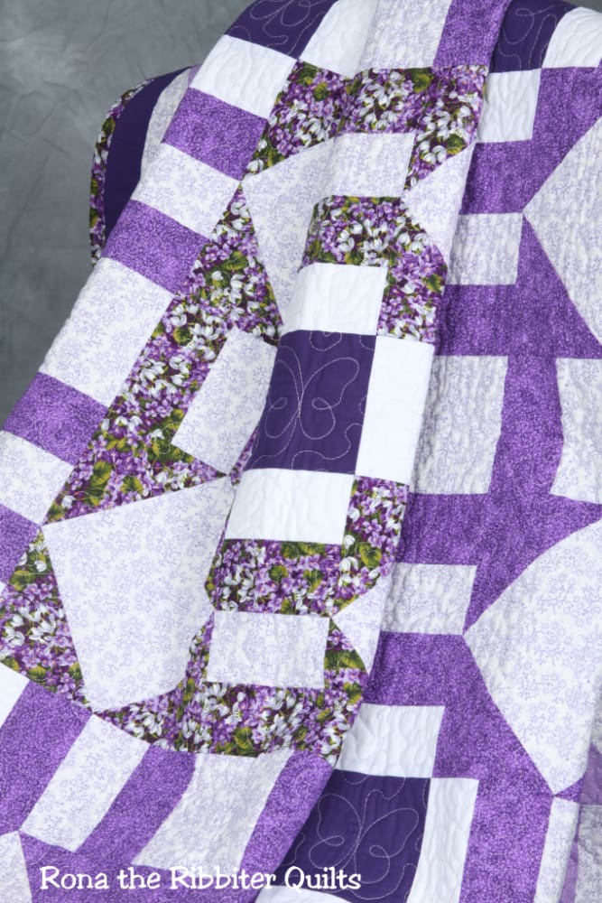 African Violet Quilt Pattern | Rona the Ribbiter
