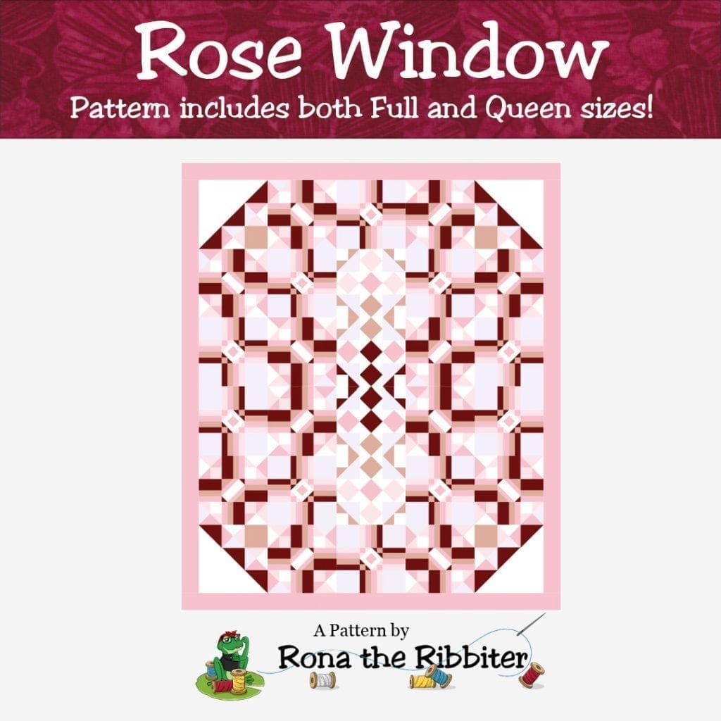 Rose Window Quilt Pattern | Rona the Ribbiter