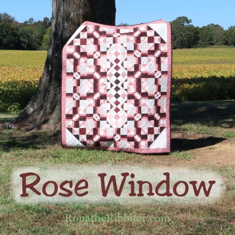 Rose Window Quilt Pattern | Rona the Ribbiter