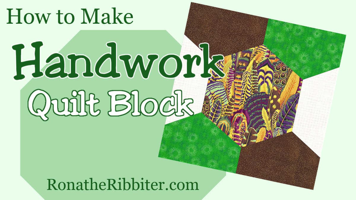 FREE Handwork Quilt Block Pattern | Rona the Ribbiter